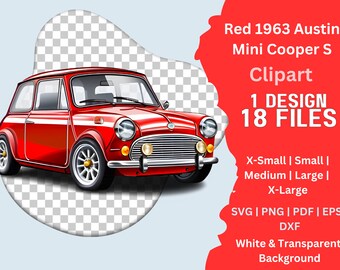 Mini Cooper Clip Art Digital Download Vehicle Illustration Transparent ...