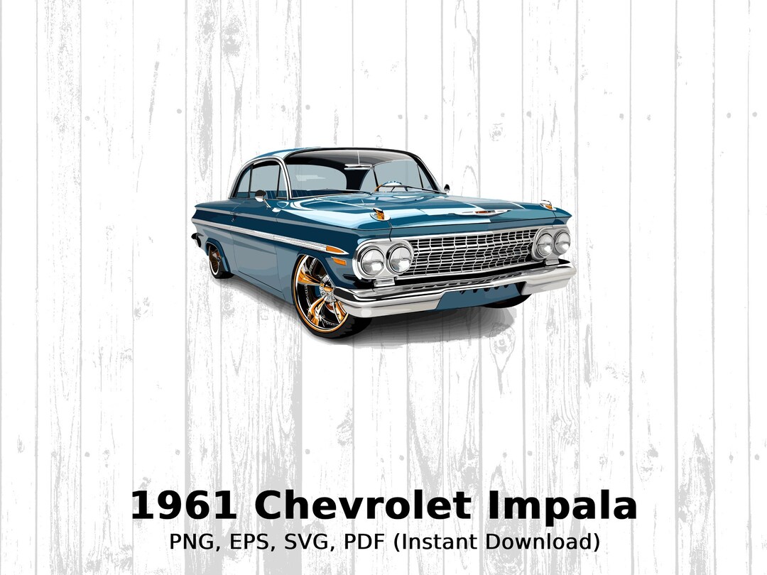 Buy 1961 Chevrolet Impala Clipart Svg Png Pdf Eps Cars Online in India ...