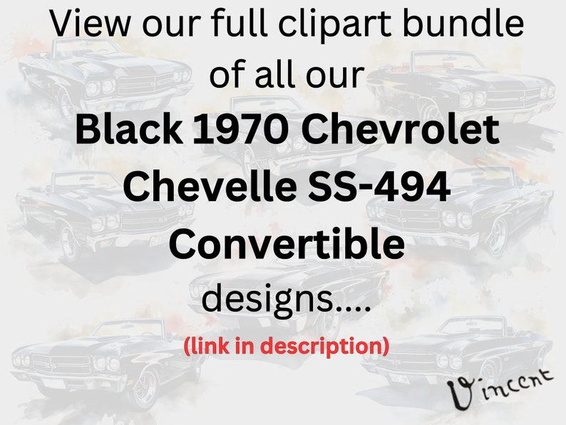 Black 1970 Chevrolet Chevelle SS-454 Convertible, Clipart, Vector ...