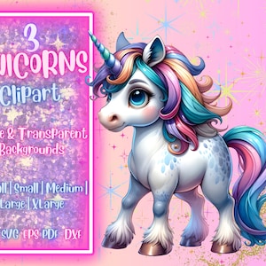 Unicorns, Unicorn, Mythical Creatures, Fantasy, Clipart Bundle, Vector ...
