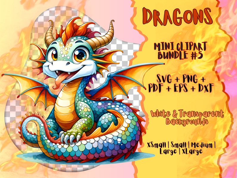 Dragons, Dragon, Mythical Creatures, Fantasy, Clipart Bundle, Vector ...