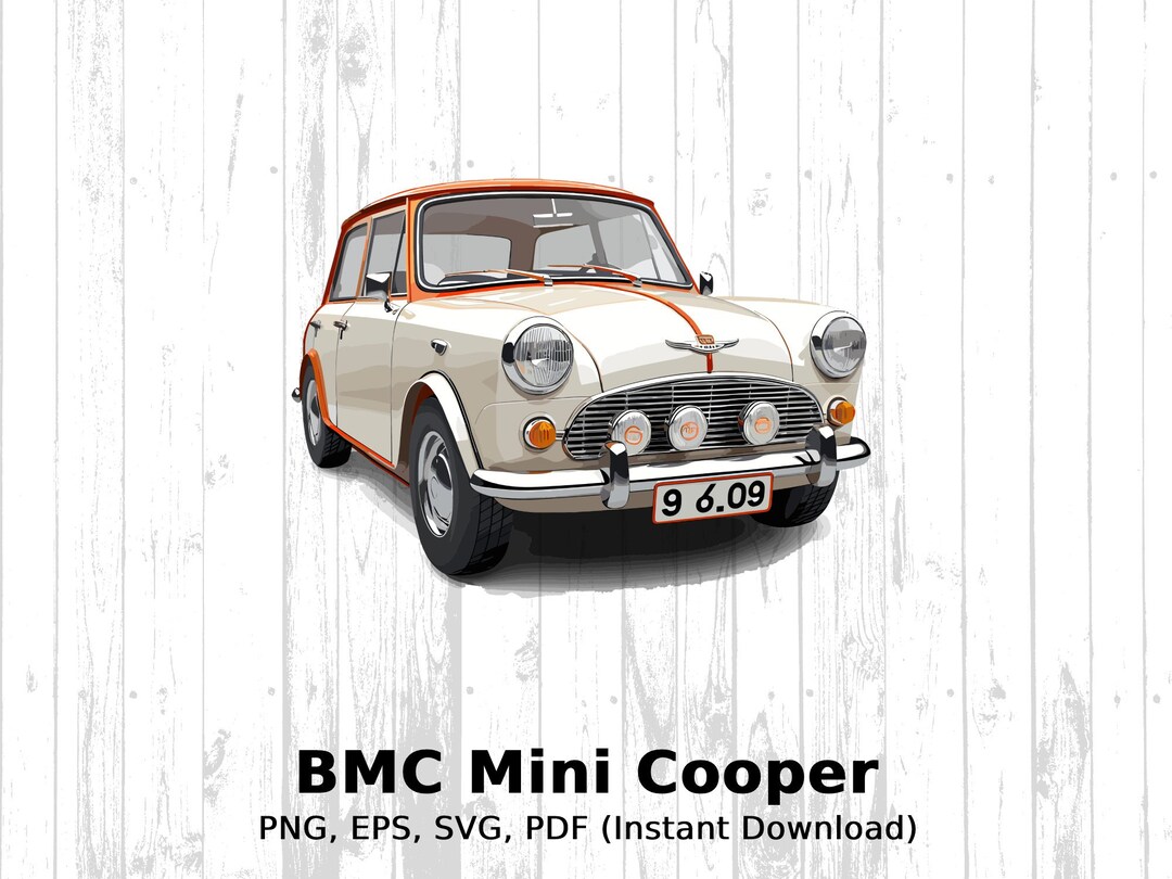BMC Mini Cooper, Clipart, Vector Graphic, Instant Download, Svg, Png ...