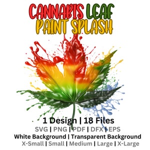 Cannabis Leaf, Weed, Clipart Bundle, SVG, PDF, PNG, Dfx, Eps, High ...