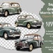White Morris Minor, Morris Minor, Clipart Bundle, Vector Graphic ...