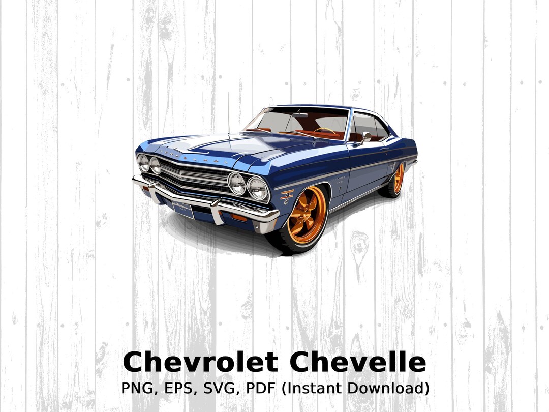 Chevrolet Chevelle, Clipart, Vector Graphic, Instant Download, Svg, Png ...