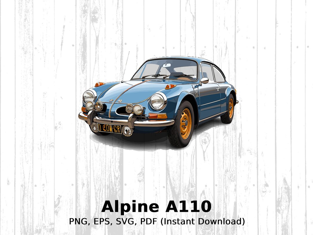 Alpine A110, Clipart, Vector Graphic, Instant Download, Svg, Png, Pdf ...