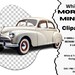 White Morris Minor, Morris Minor, Clipart Bundle, Vector Graphic ...