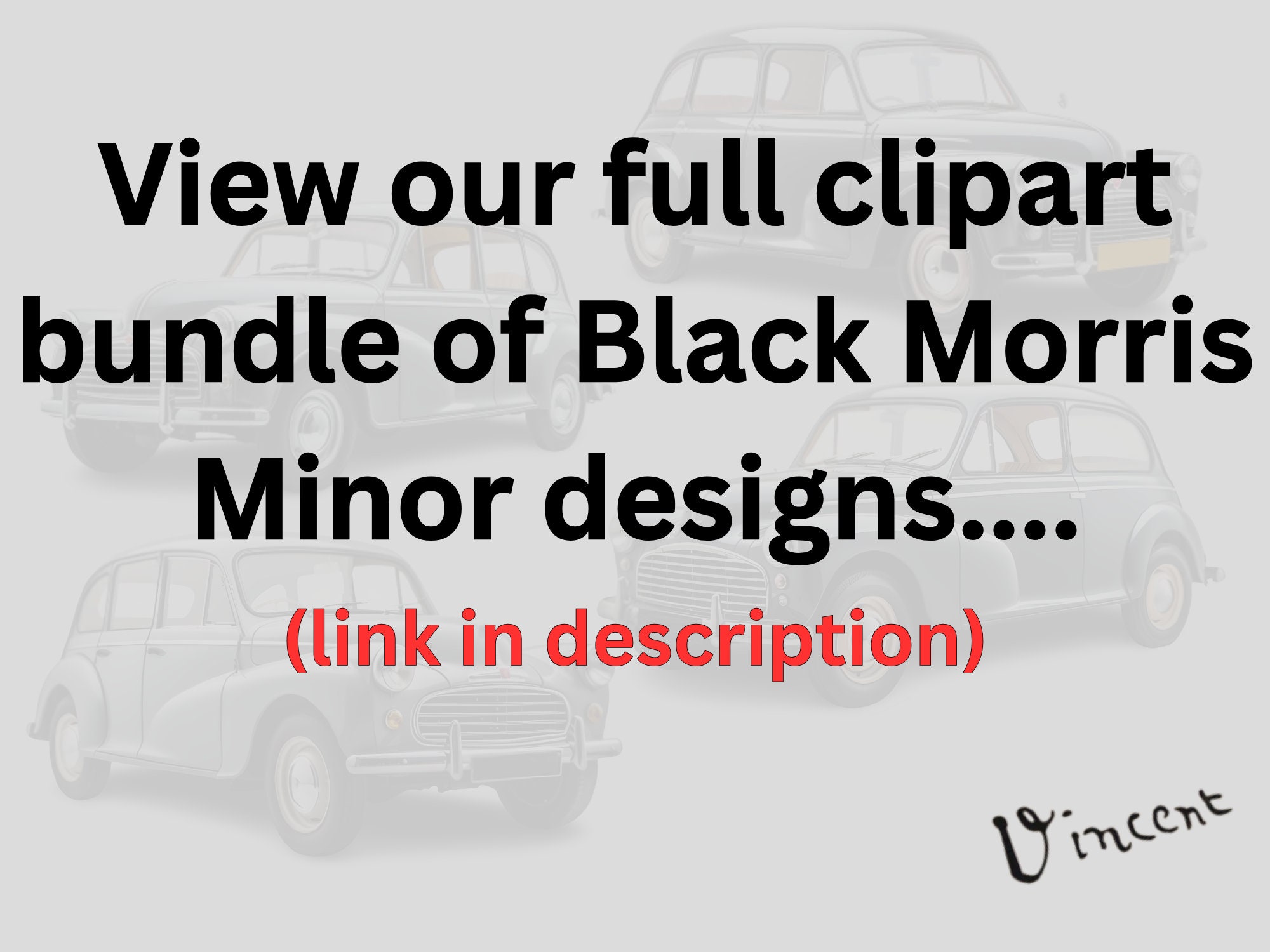 Clarendon Grey Morris Minor, Morris Minor, Clipart Bundle, Vector ...