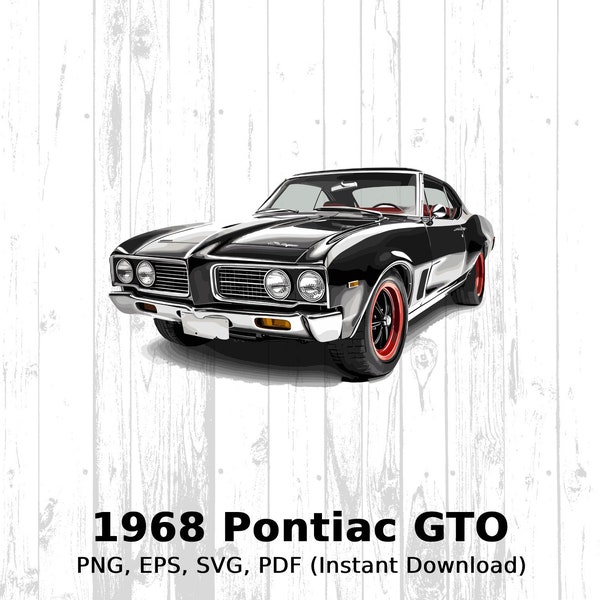 1968 Pontiac Gto Svg - Etsy