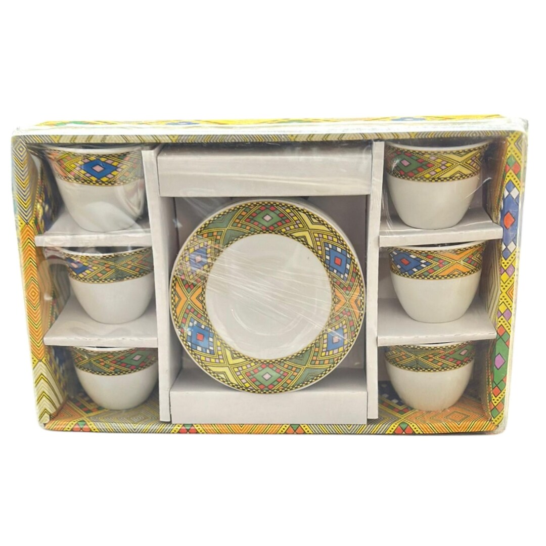 Eritrean Ethiopian Coffee Cups: Jebena Ceremony Fnjals, Set of 6 - Etsy