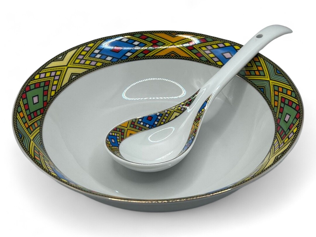 Traditional Eritrean and Ethiopian Habesha Bowls and Spoons | ባህላዊ ቢያቲ ...