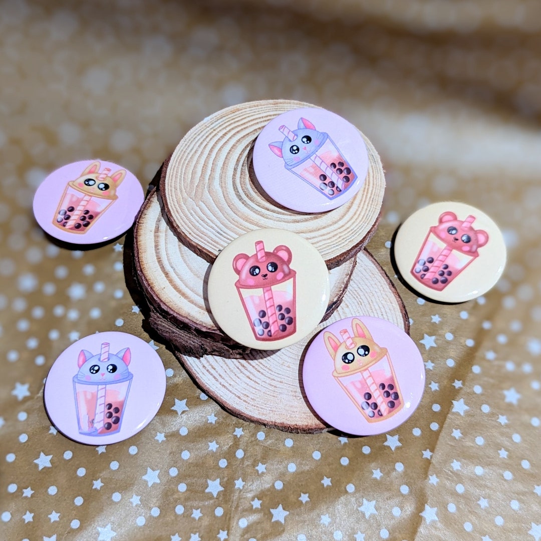 Boba Pet Pals Button Badges - Etsy