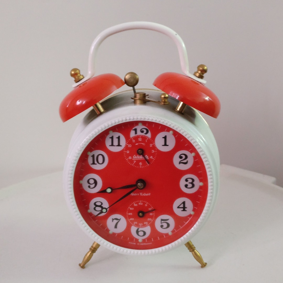 NEW Vintage Alarm Clock Orange Wehrle Teen Tubell NEW Wekker - Etsy