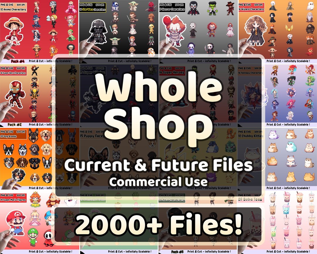 PNG & SVG MEGA Bundle Clip Art Mega Bundle Whole Shop - Etsy UK