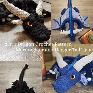 2- In- 1 | Dragon Pair Crochet Pattern | Morningstar and Dagger Tail ...