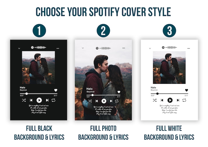 Custom Spotify Album Cover With Lyrics, Personalised Spotify Song ...