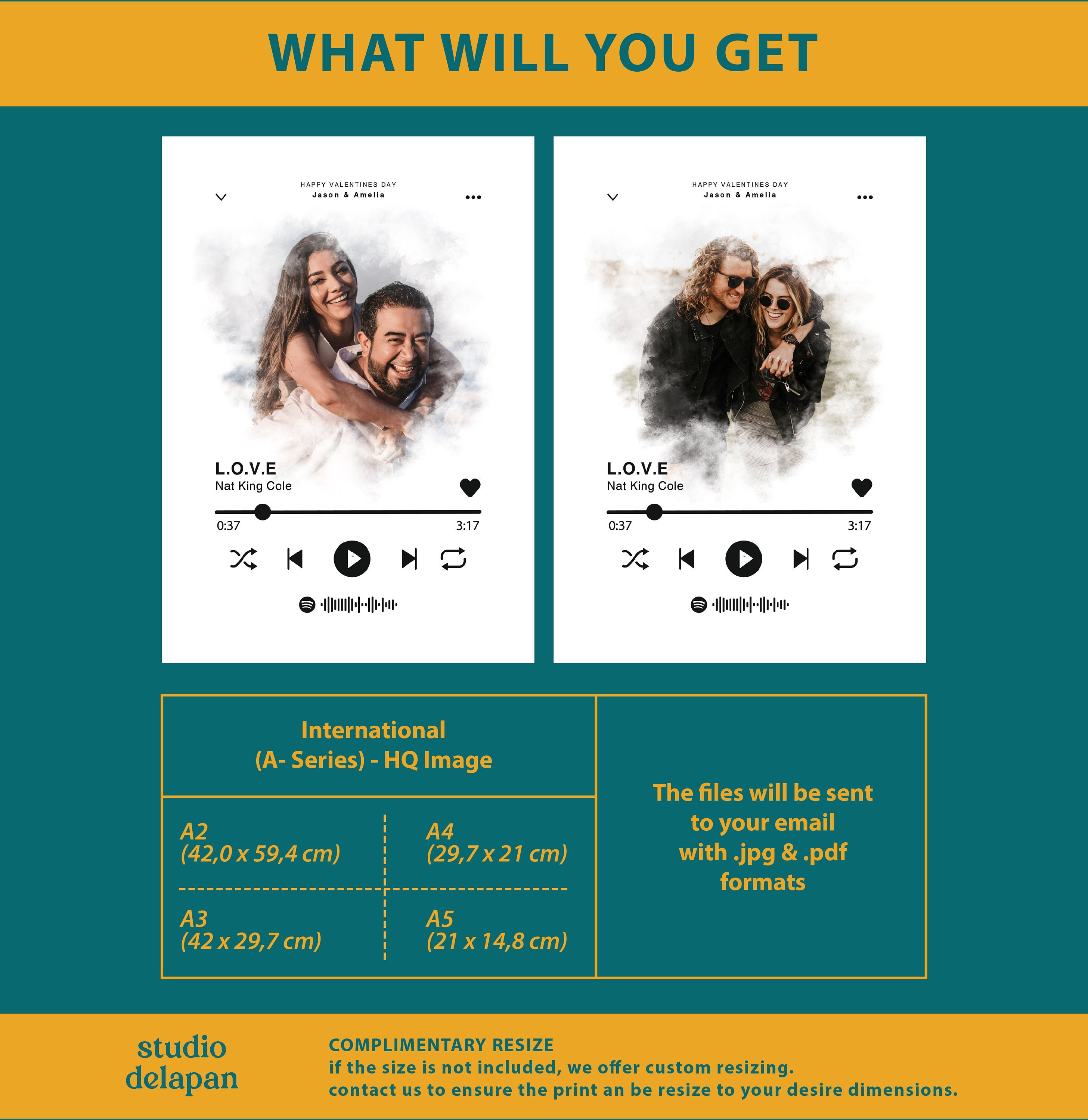 Custom Spotify Album Cover Version Two, Personalised Spotify Song ...