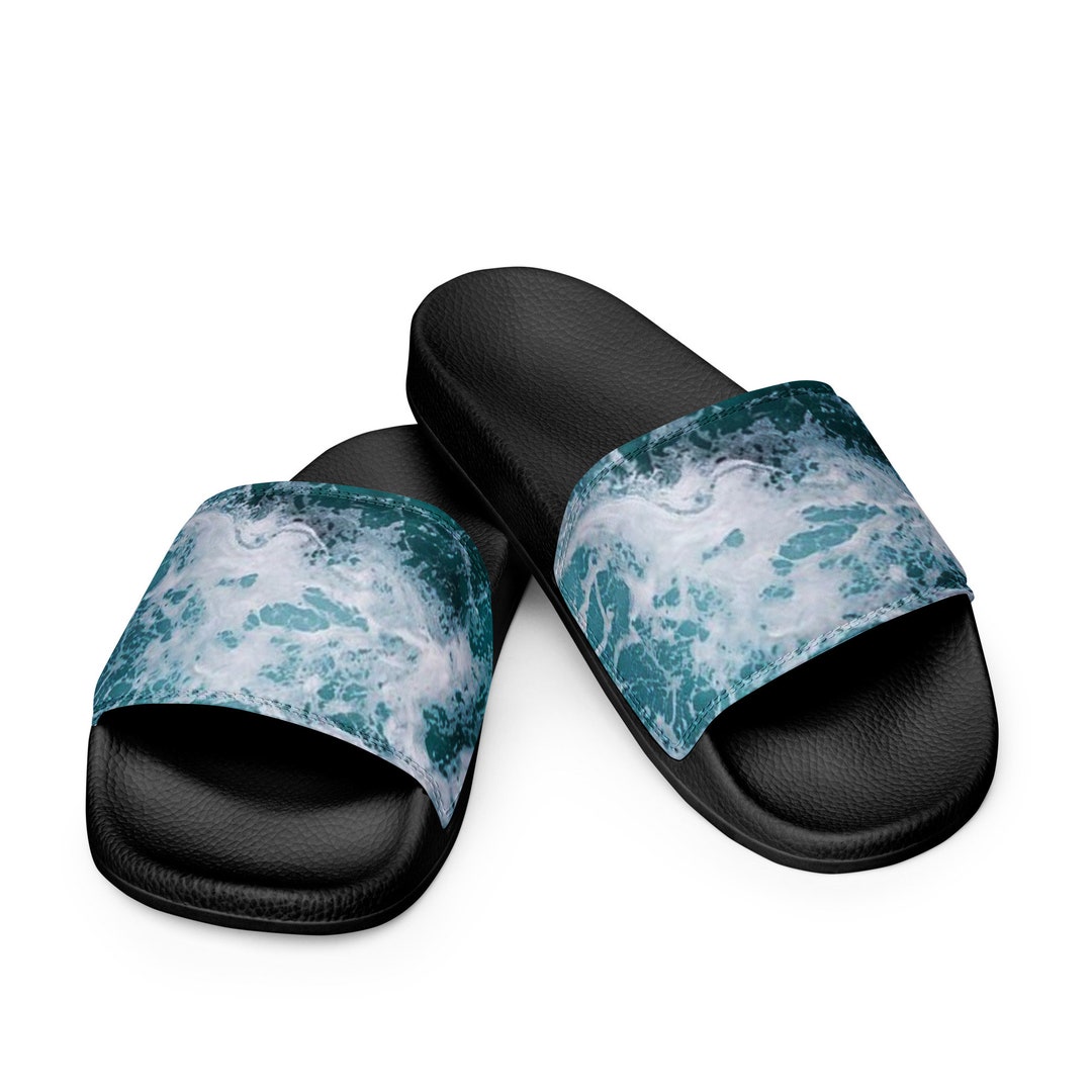 Women's Summer Slides 3D Printed Ocean Waters - Etsy
