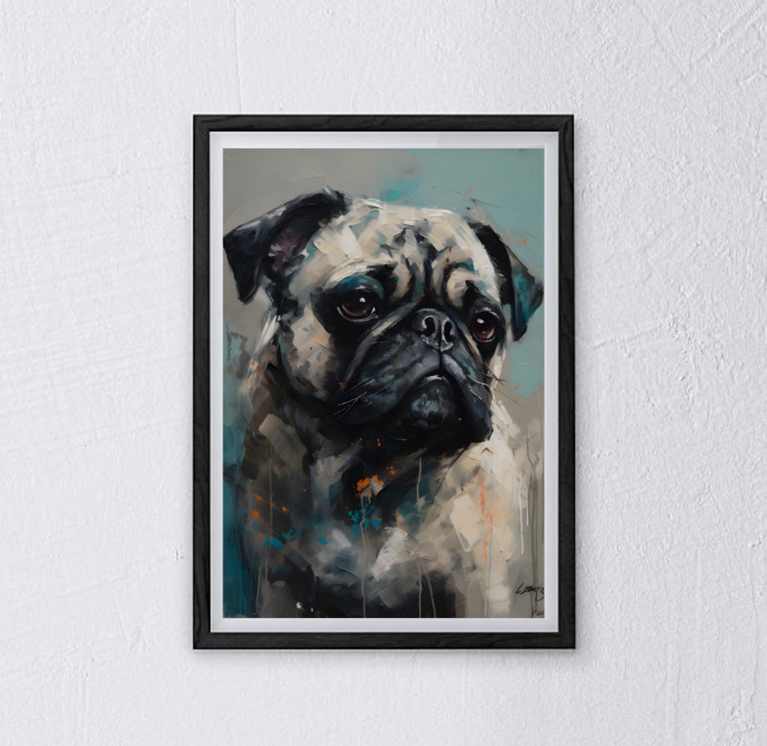 Pug | Pet Picture | Contemporary Dog Poster | Cool Wall Art | Home ...