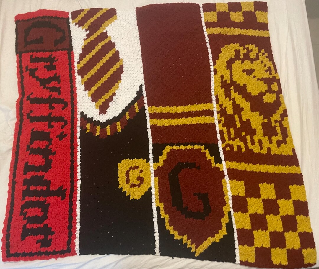 PDF and PNG Patterns of Harry Potter Houses for C2C Crochet Plaid ...