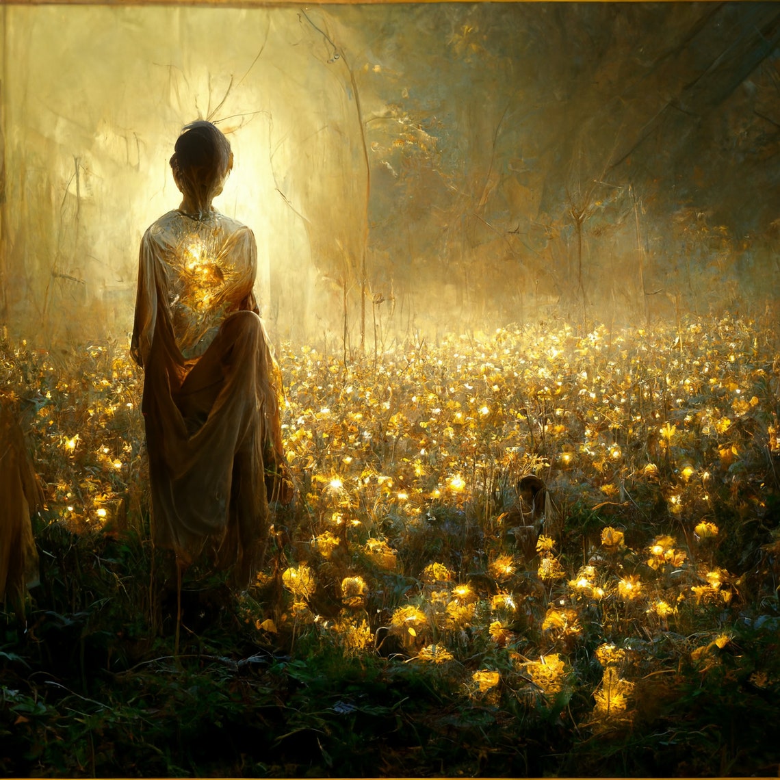 From the Collection - Sentient Being Surrounded by Loving Light Digital ...