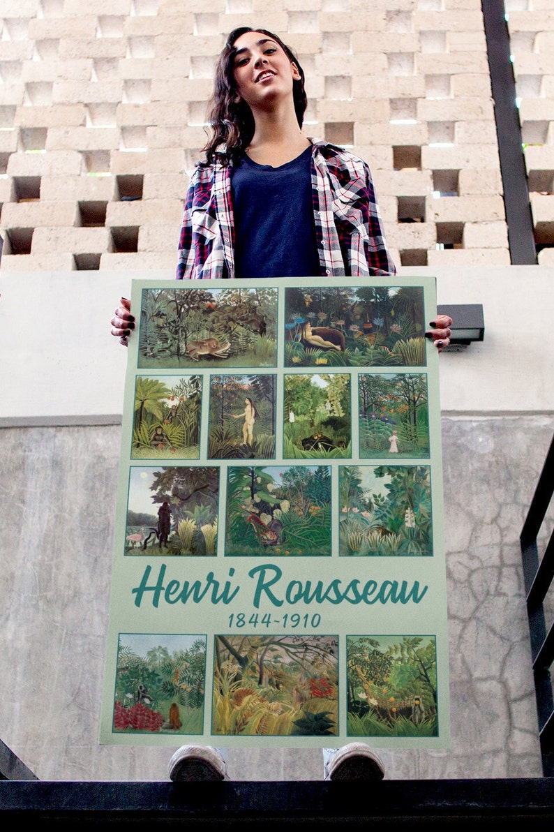 Henri Rousseau. Huge 24x36 Inch Poster Print With 12 Classic Rousseau ...