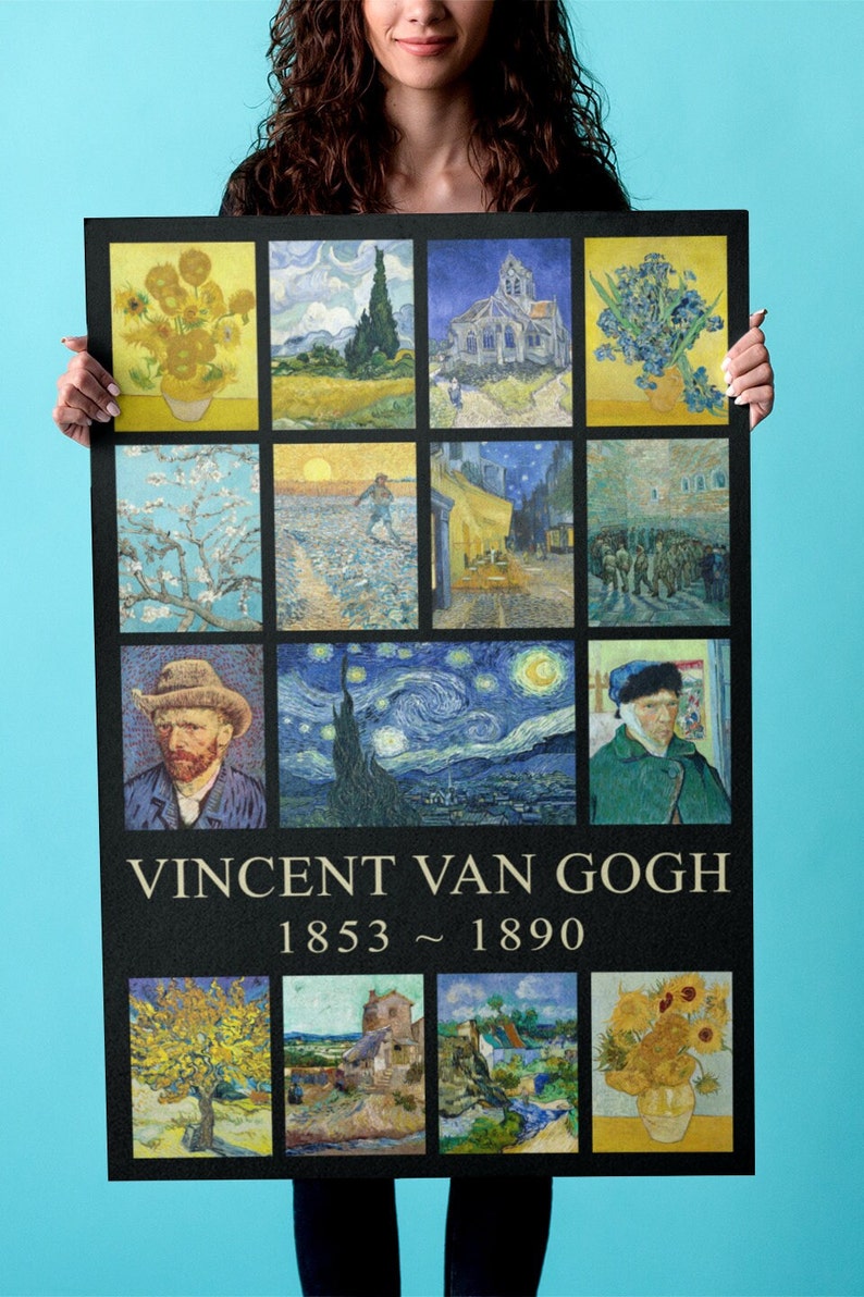 Vincent Van Gogh. Huge 24x36 Inch Poster Print With 15 Classic Van Gogh ...