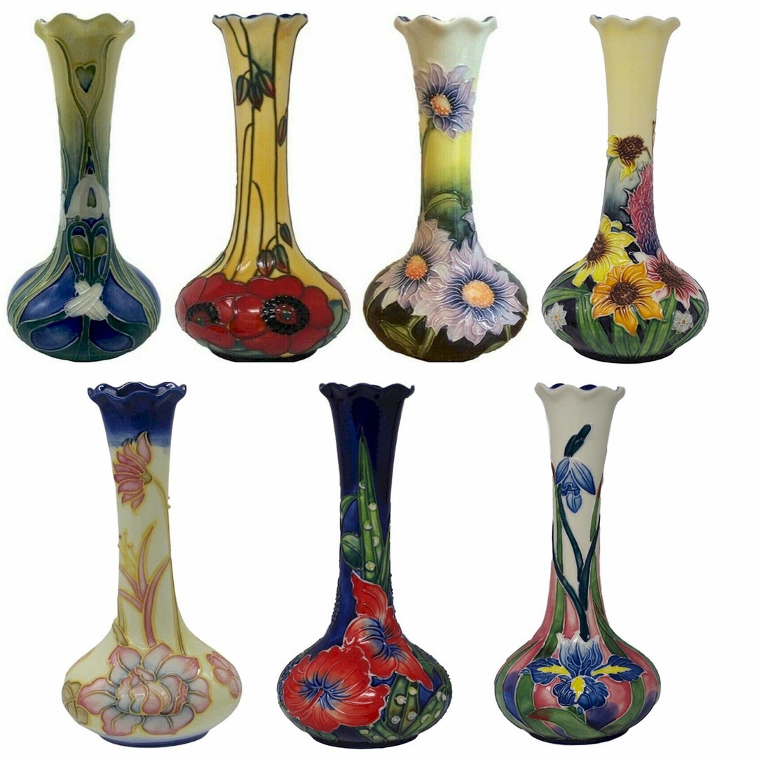 Old Tupton Ware Bud Vases Hand Painted - Etsy UK