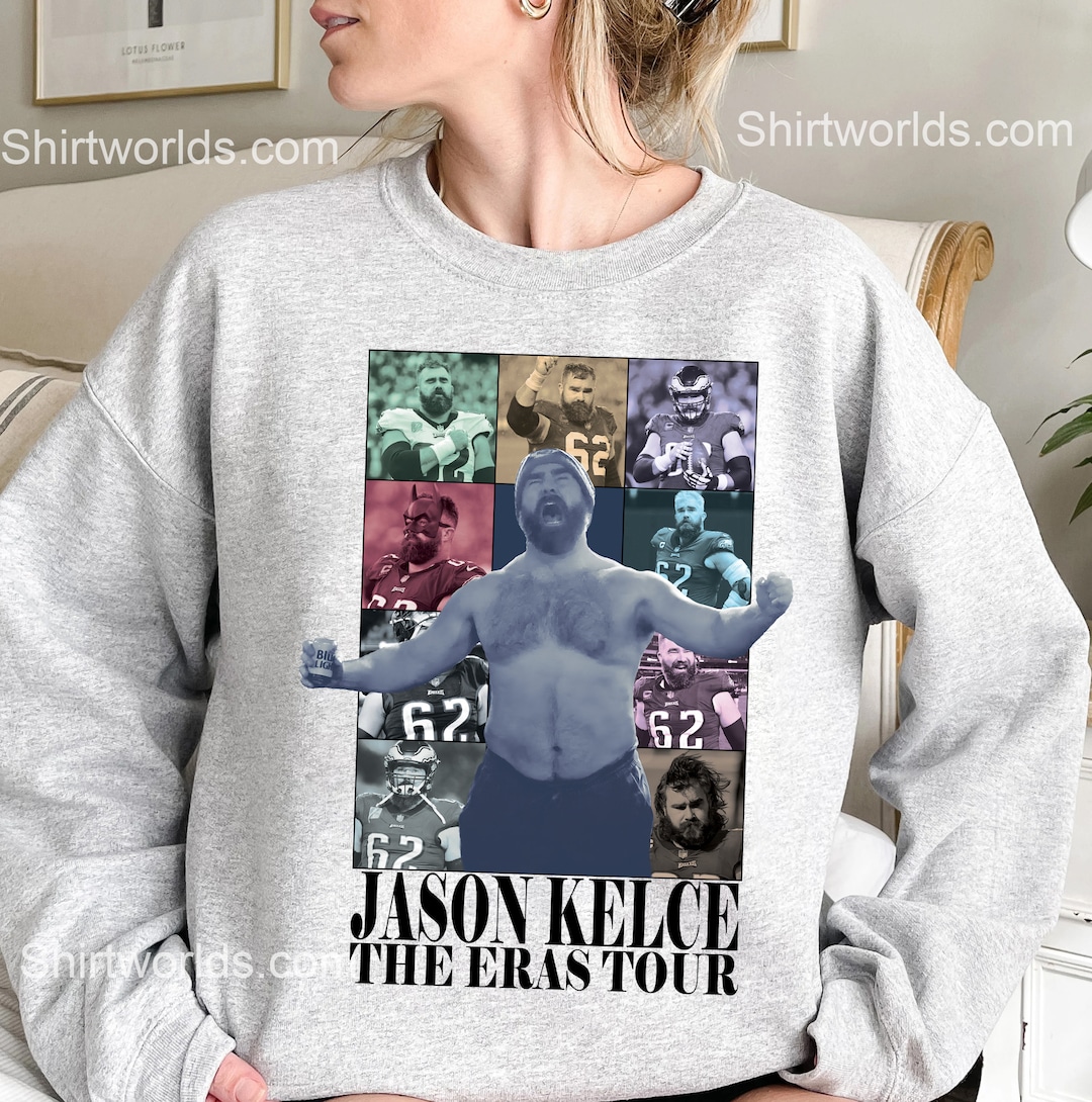 Limited Jason Kelce Vintage 90s Graphic Tshirt, the Eras Tour Kelce ...