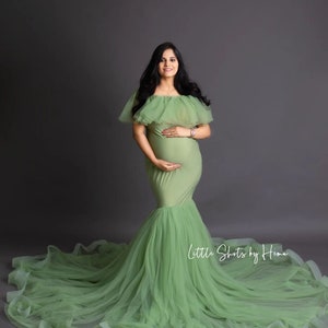 Greta Gown | Elegant Maternity Gown | Pregnancy Photoshoot Dress ...