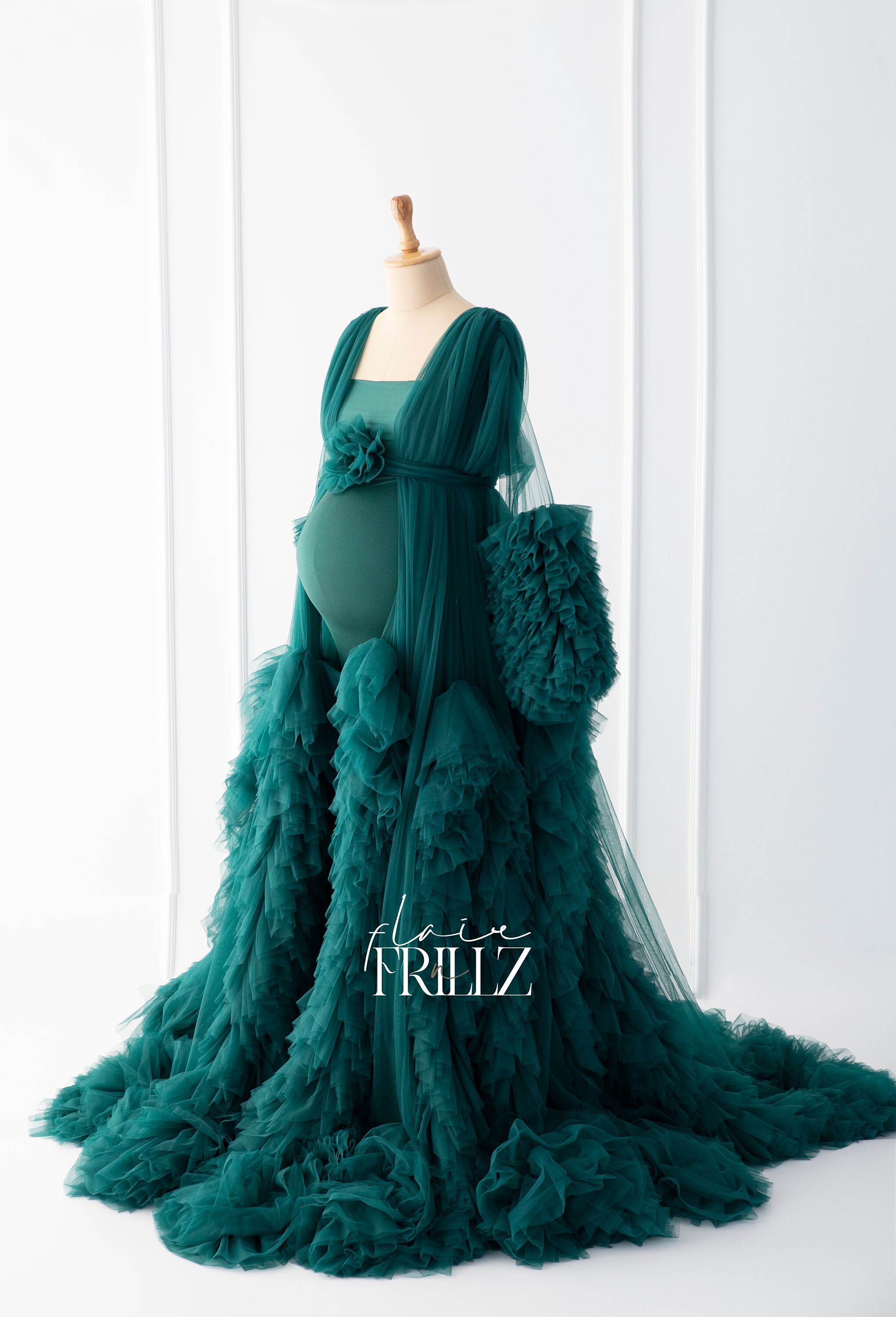 Tulle Jacket/ Robe for Photoshoot/ Maternity Gown/ Pregnancy Gown/ Baby ...