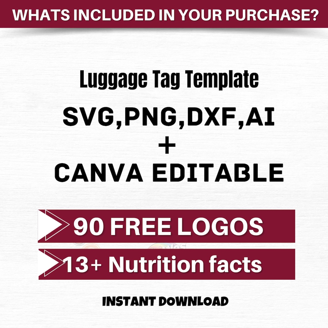 Luggage Tag Template, Luggage Tag Svg, Luggage Tag Sublimation Template ...