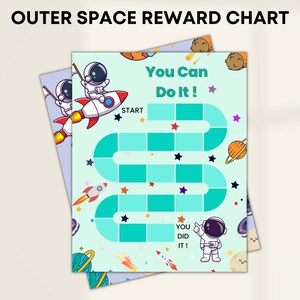 Outer Space Reward Chart: Kids Behavior, Achievement Tracker (printable ...