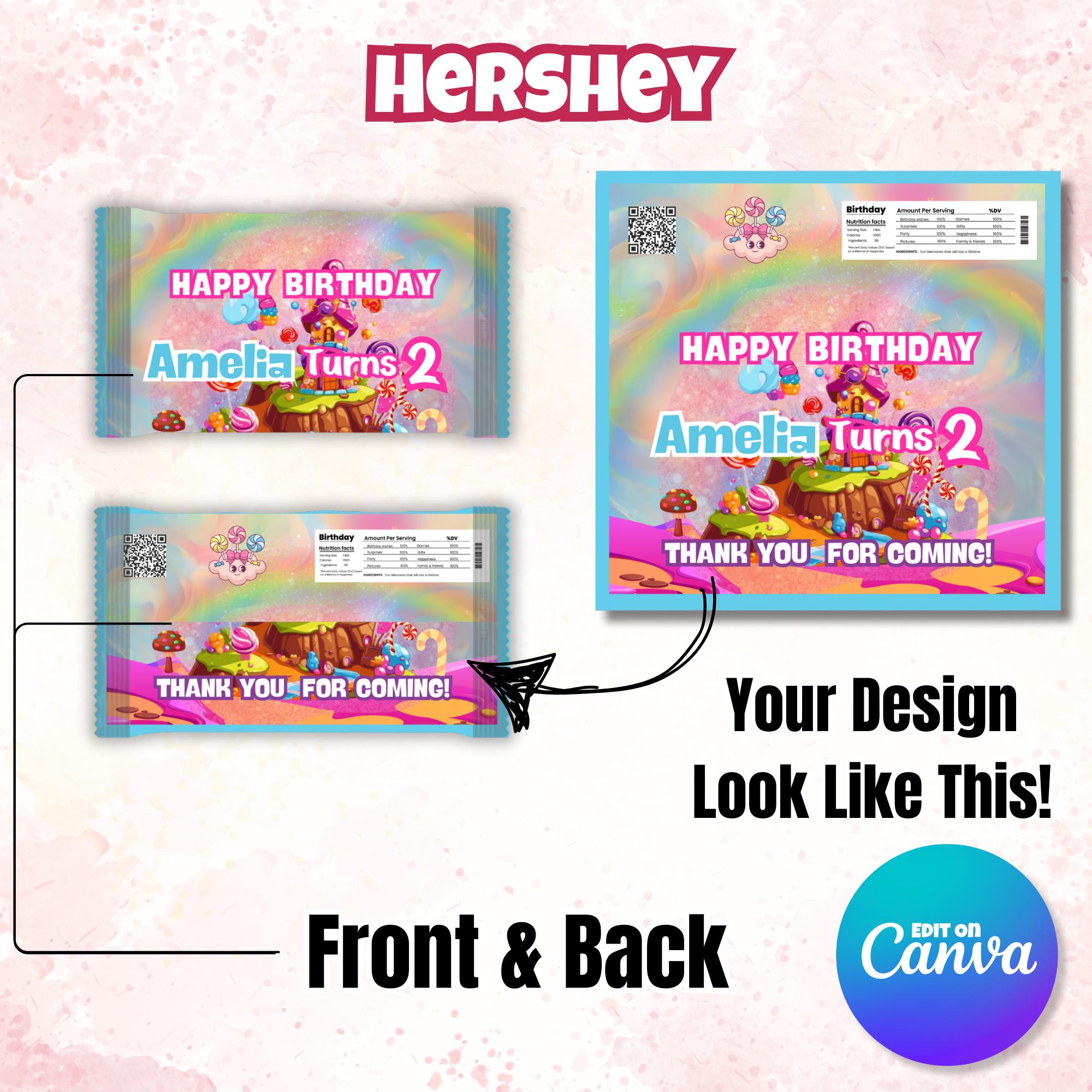 Candy Land Birthday Party Bundle: Editable Canva Templates (PDF ...