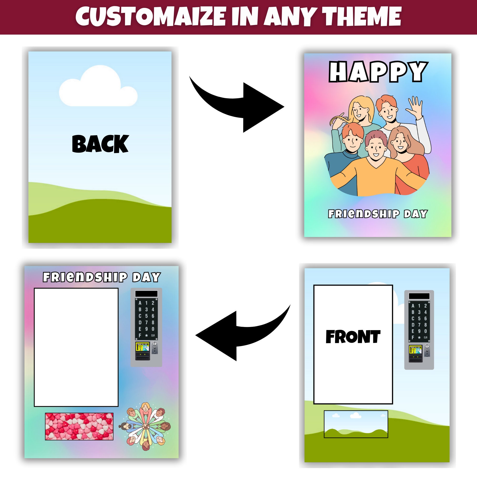 Vending Machine Template | Edit in Canva Template | 8X10 12X16 16X20 ...