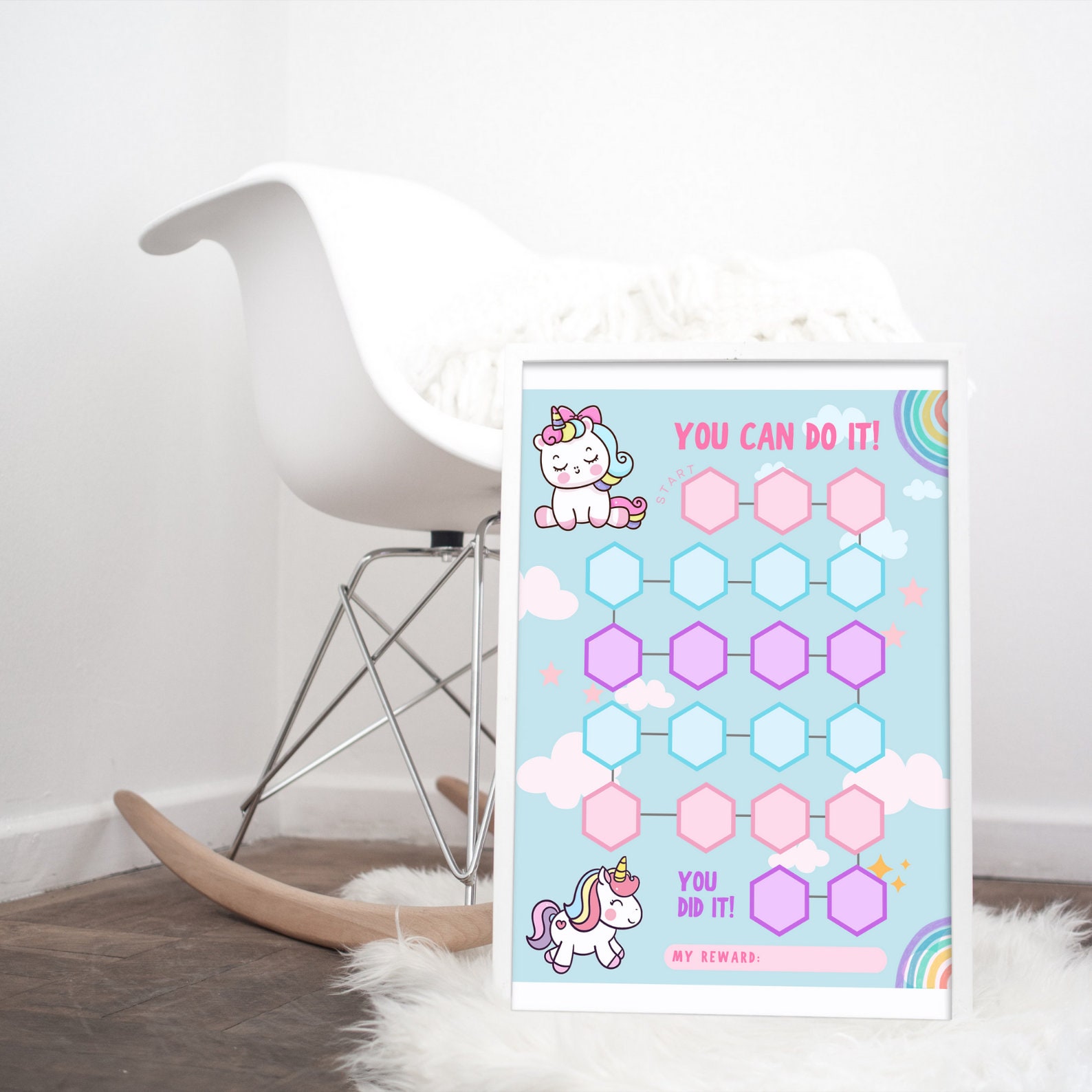 Unicorn Reward Chart Printable Unicorn Behavior Chart - Etsy