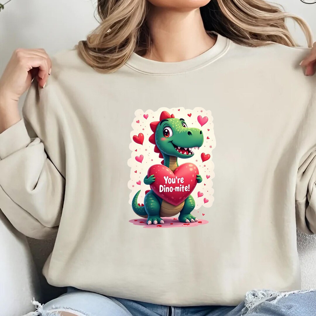 Dino-mite Valentine's Day PNG: Dinosaur Love Design (digital Download ...