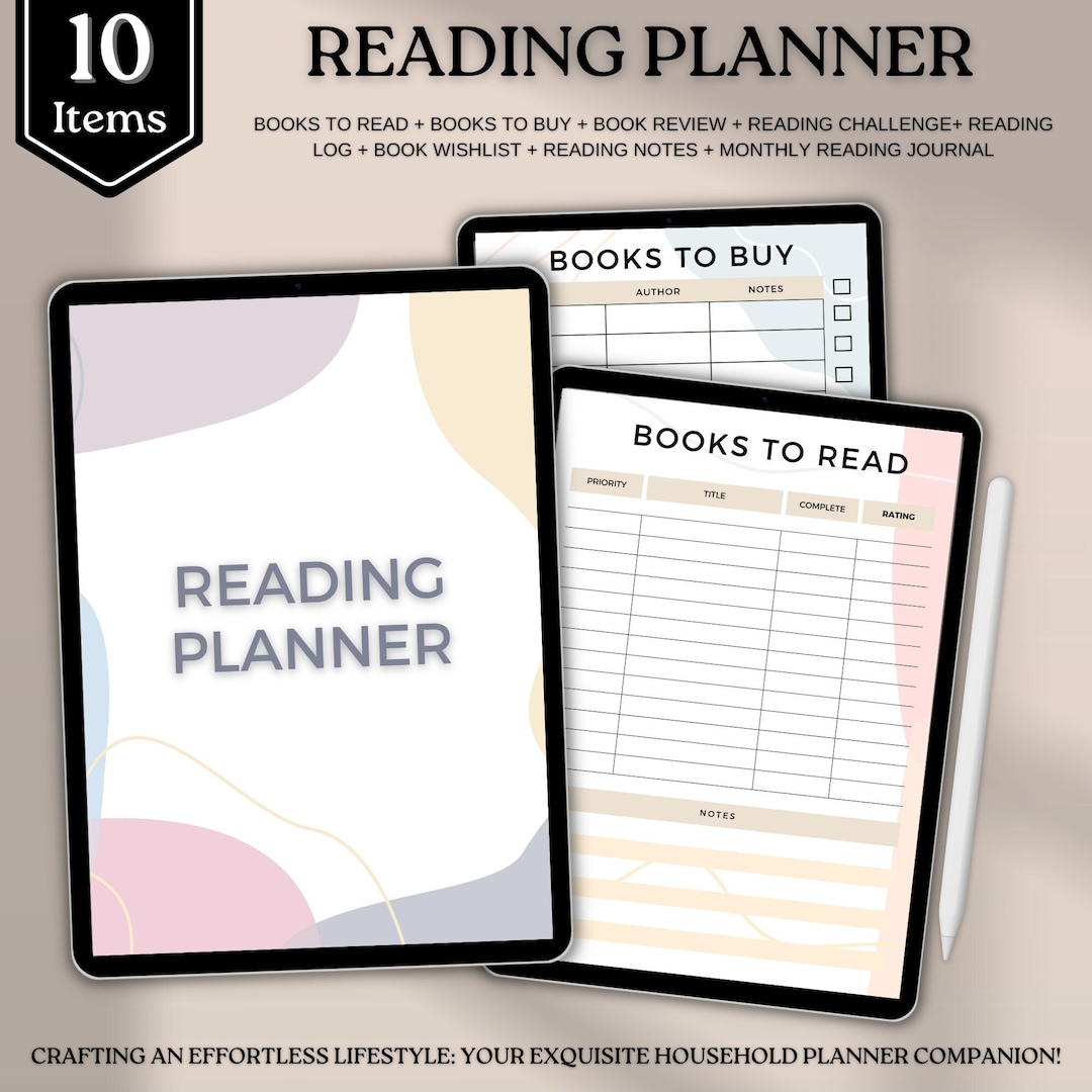 Digital Reading Planner, Digital Reading Journal, ADHD Goodnotes ...