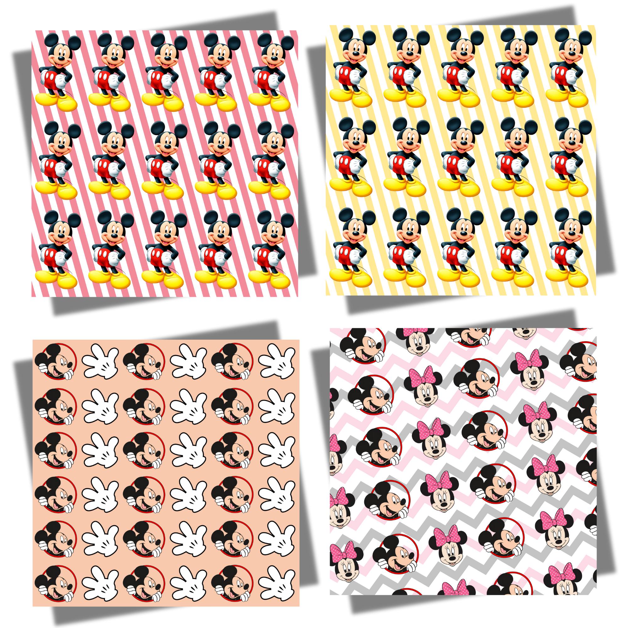 50 Mickey Mouse Digital Papers: Scrapbooking & Crafts (instant Download ...