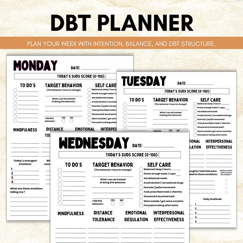 DBT Mega Bundle: 300+ Printable Mental Wellness Worksheets (digital ...