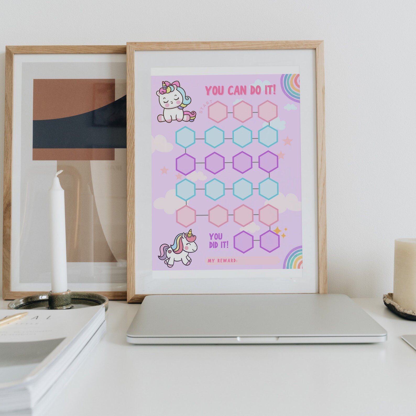 Unicorn Reward Chart: Rainbow Checklist (printable PDF) - Etsy