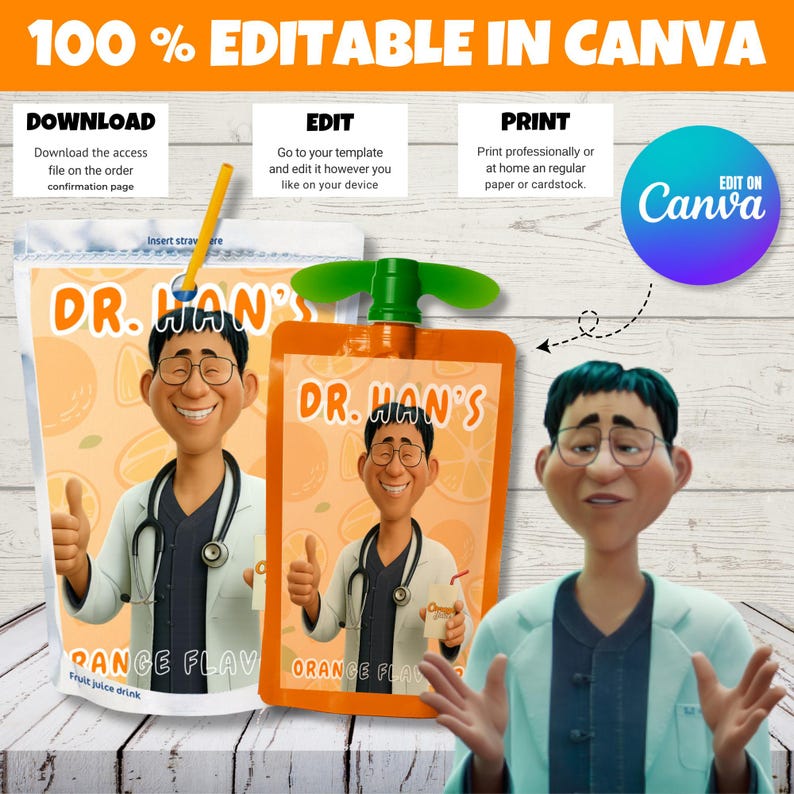 Cazadores de demonios de Kpop, envoltorio de bebida tónica del Dr. Han ...