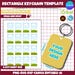Rectangle Keychain Template: Sublimation Design, Canva Editable (PNG ...