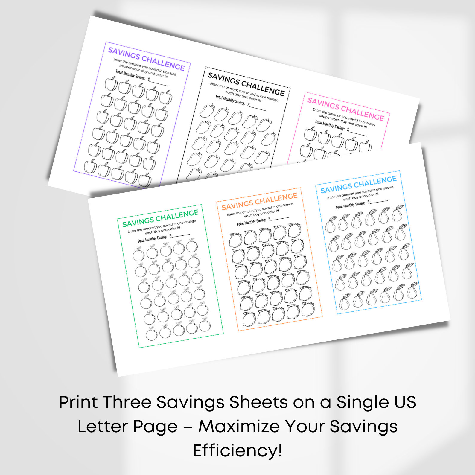 96 Saving Challenges Printable Digital 12 Month Savings - Etsy