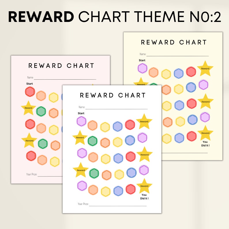 Editable Reward Chart Bundle, Toddler Reward Chart, Printable Unicorn ...