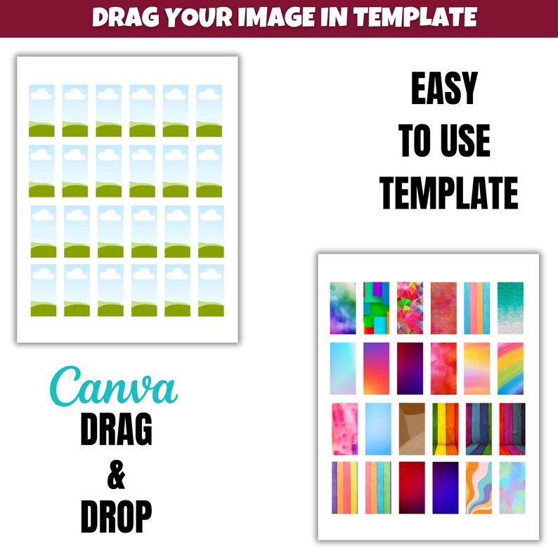 Domino Tile Template SVG: Round Corner, Drag & Drop Canva Frame - Etsy