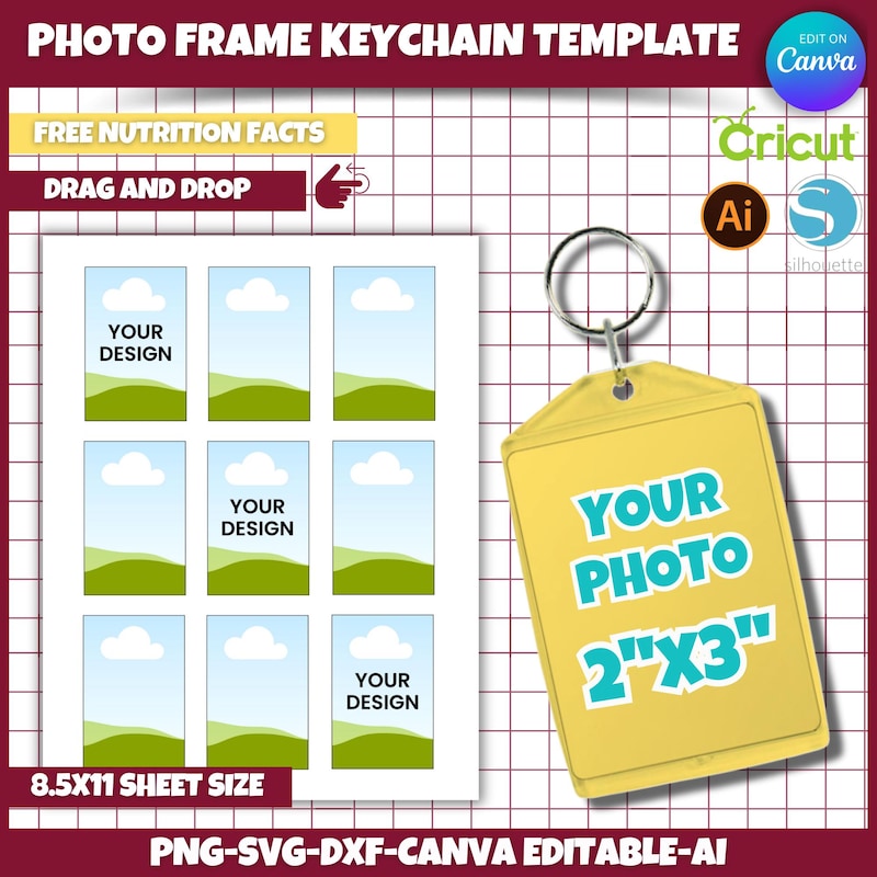 Square Photos Keychain - Etsy