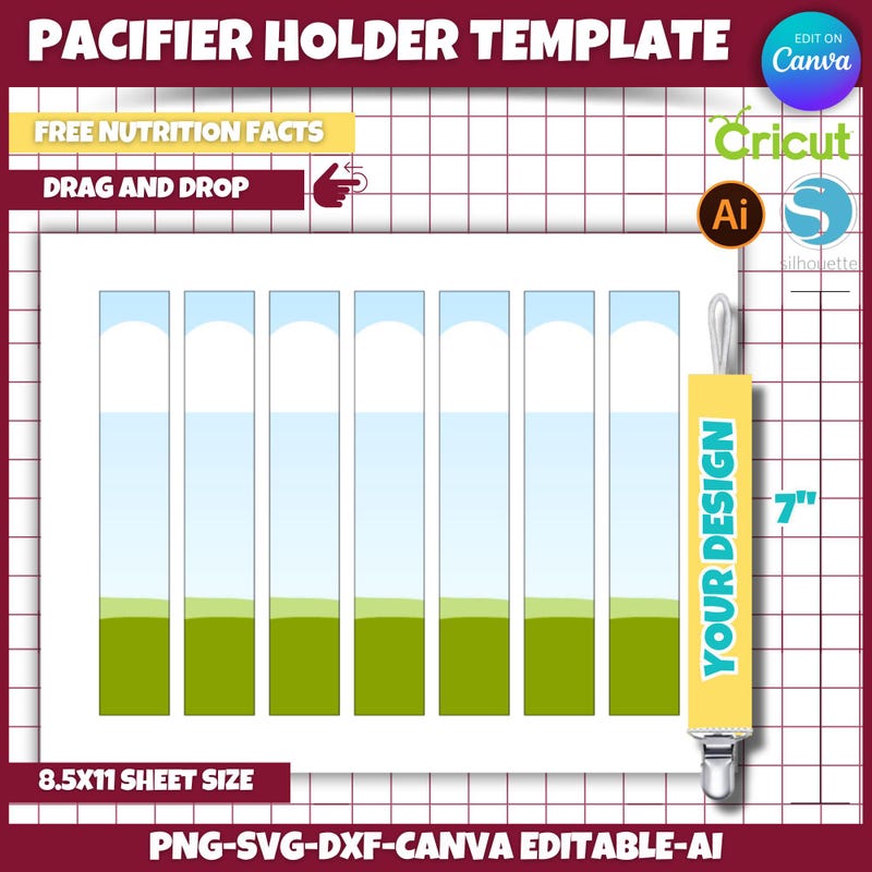 Pacifier Template Png - Etsy