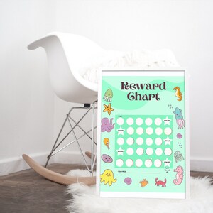 Under the Sea Reward Chart, Printable Sea Animals Behavior Chart ...