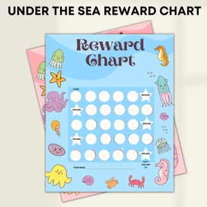 Under the Sea Reward Chart, Printable Sea Animals Behavior Chart ...